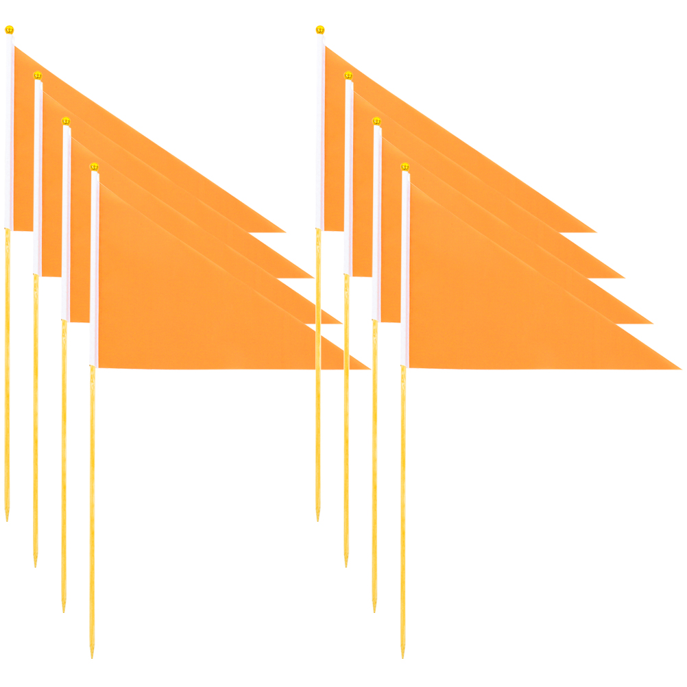 MLINS 8Set Yard Flags Marking in Orange Color for General Users in Various Outdoor Settings ...