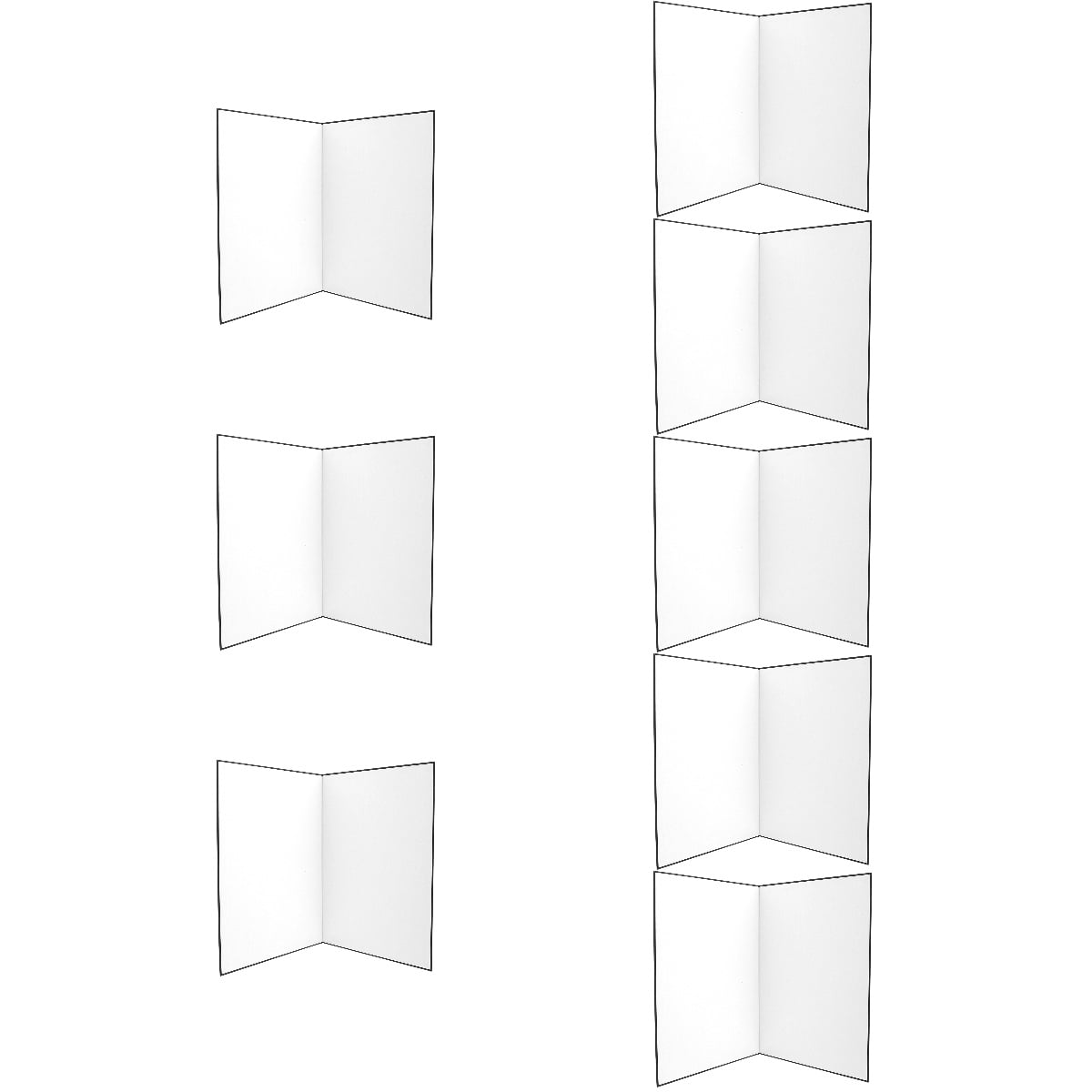 MLINS 8pcs A4 Photography Cardboard Reflector Foldable Light Diffuser ...