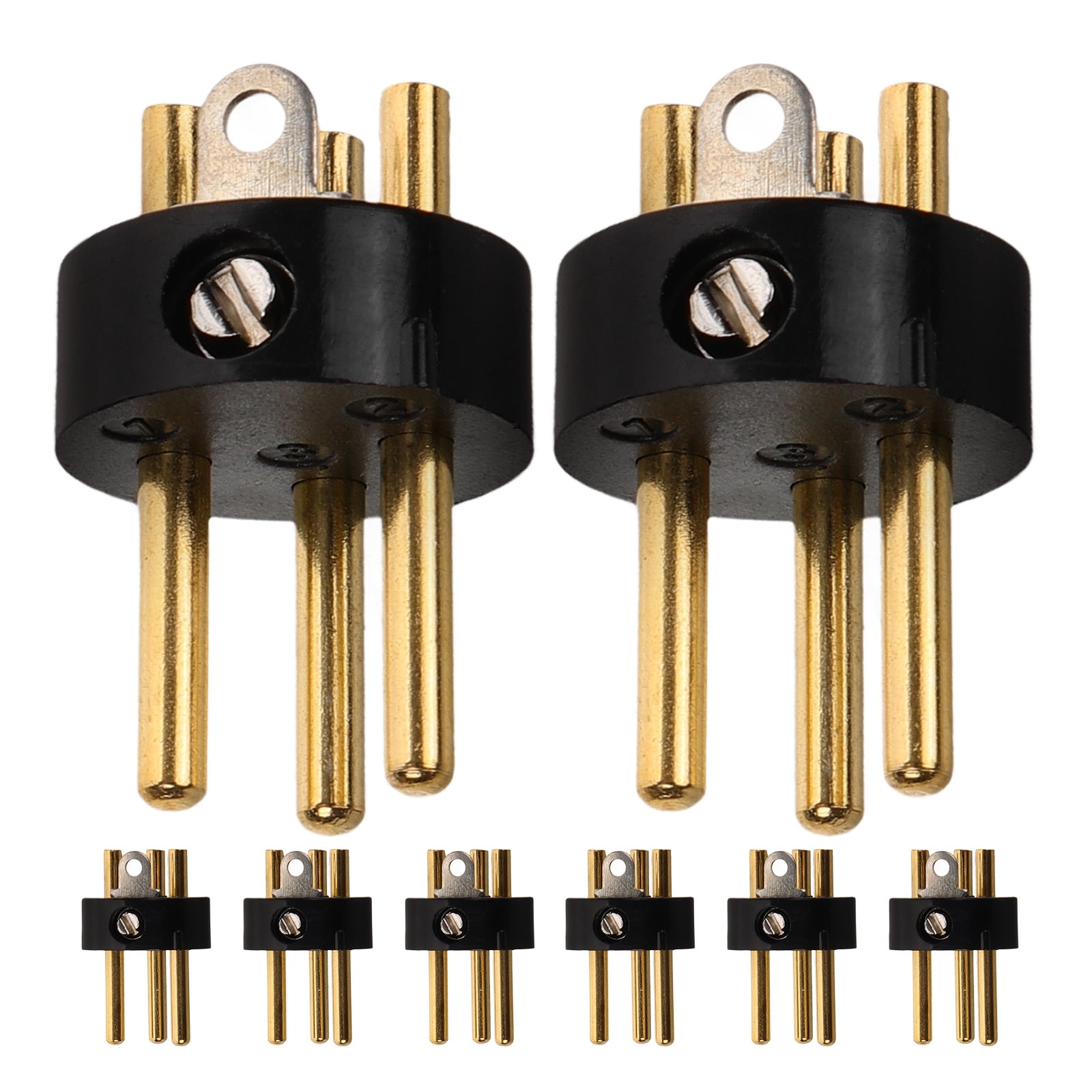 8pcs Audio Conversion Connectors 3 Pin Plugs Microphone Parts - Walmart.com