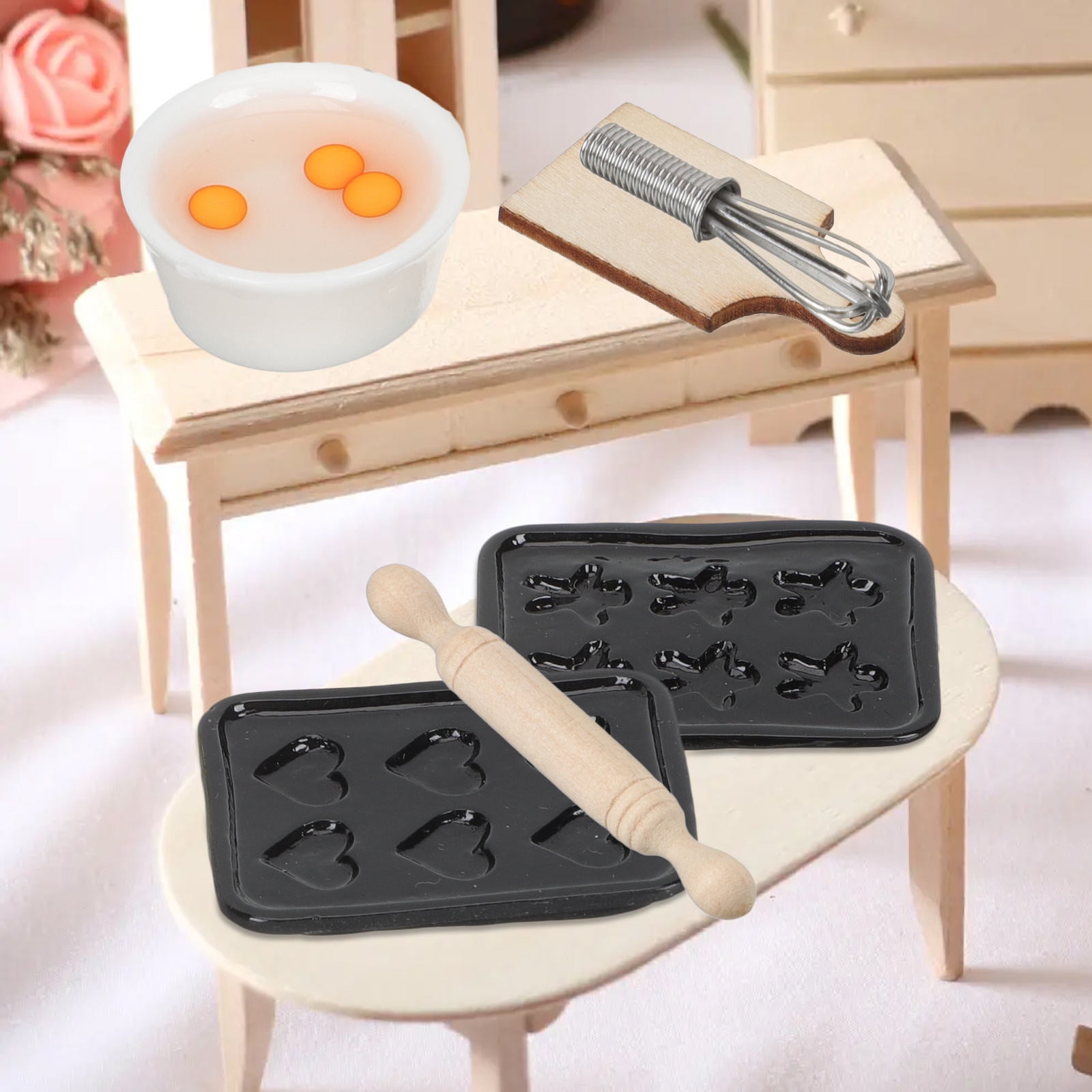 MLINS 8pcs Doll House Miniature Baking Props Mini Kitchen Tool Model ...