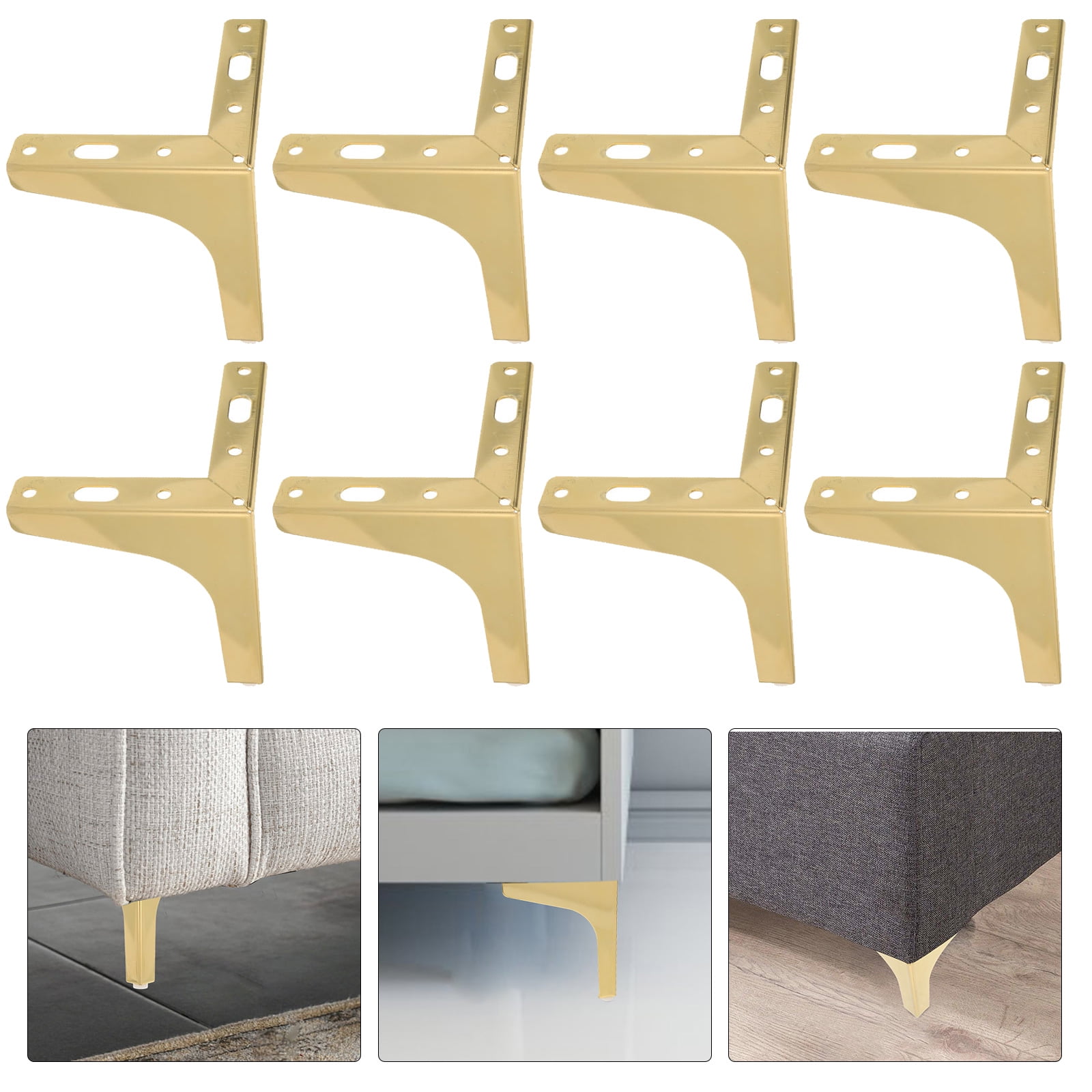 MLINS 8pcs Furniture Legs Metal Furniture Legs Modern Triangle Feet ...