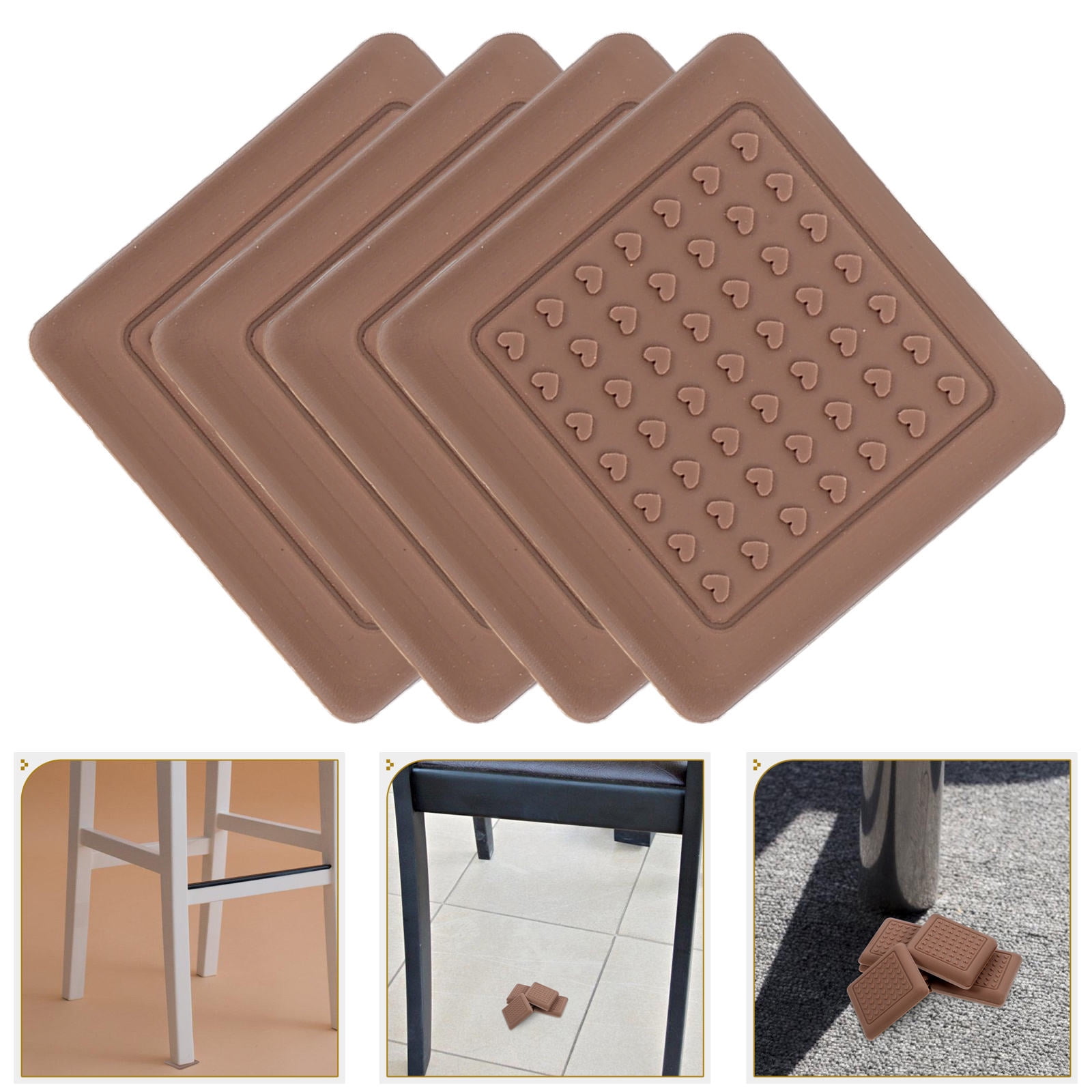 MLINS 8pcs Furniture Protectors Adhesive Chair Pads Desk Feet Pads Wood ...