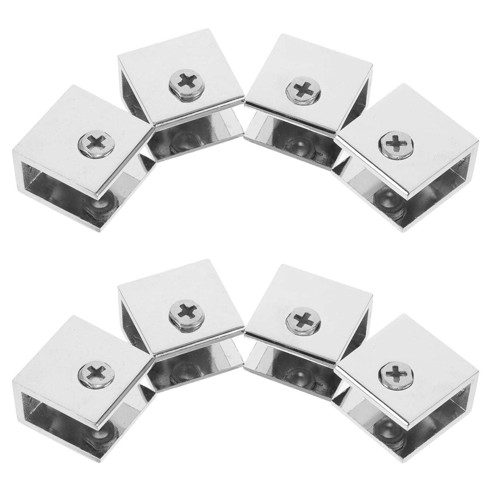 MLINS 8pcs Glass Holder Clips Metal Glass Clamp Brackets For Shelves ...