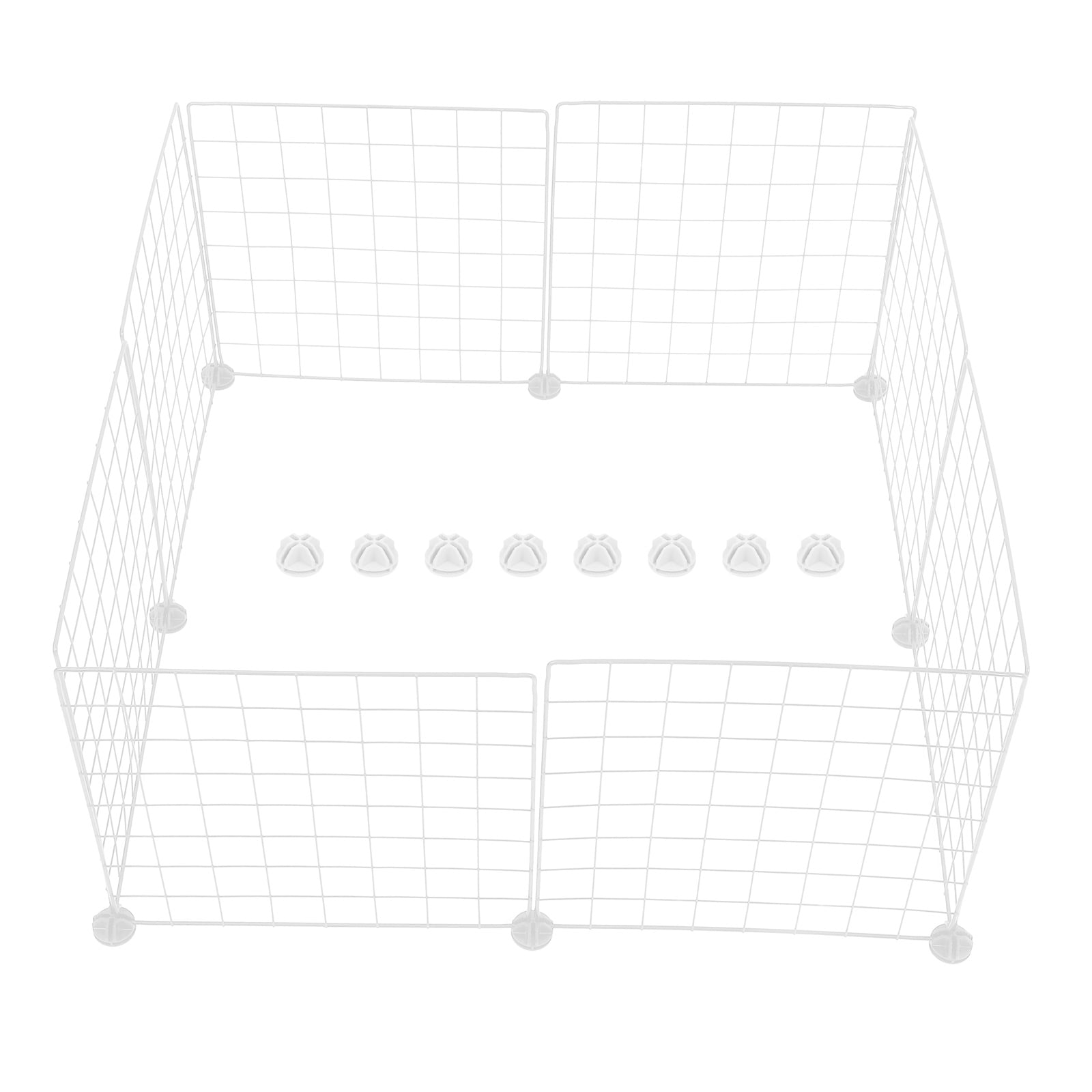 MLINS 8pcs Iron Wire Grid Panel With 16 Buckles Decorative Small Animal ...