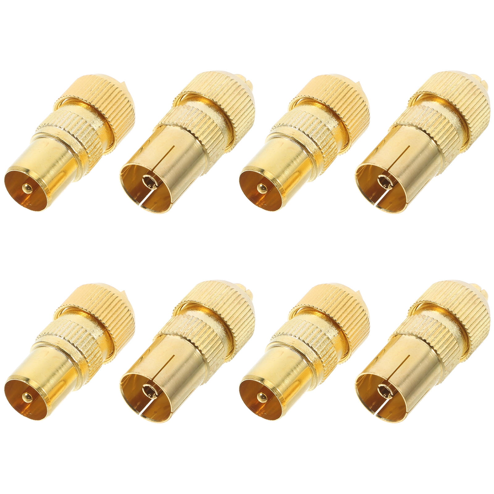 MLINS 8pcs Male Plug Head TV Connector Male Plug to Female Jack Video ...