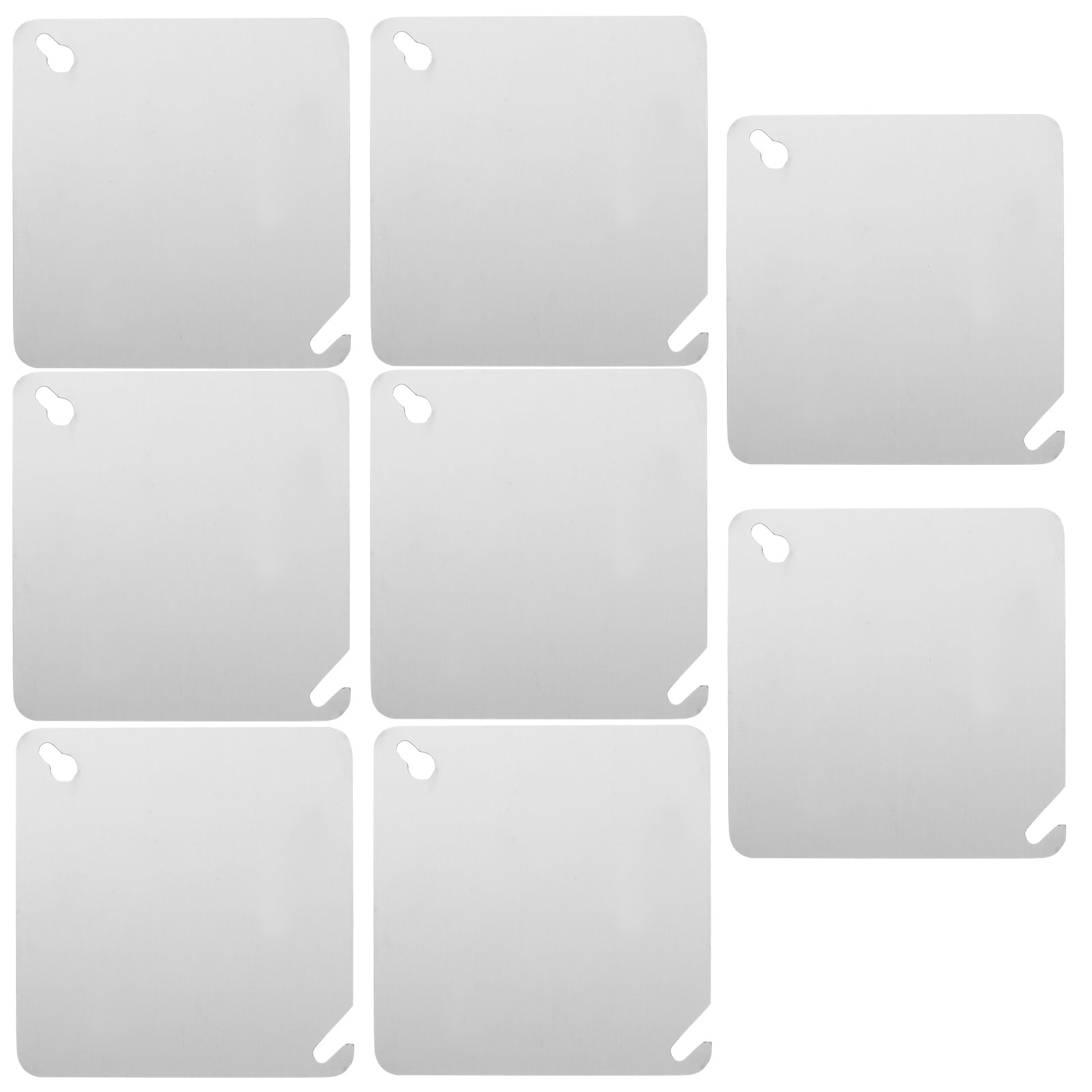 MLINS 8pcs Metal Outlet Box Cover Plate Square Blank Electrical Panel ...