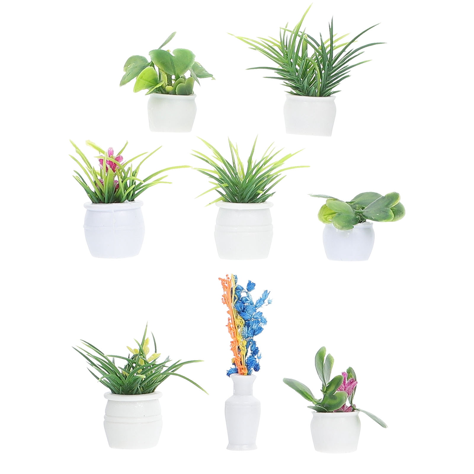 MLINS 8pcs Mini Plant Model Miniature Plant Ornament Mini House Decor ...