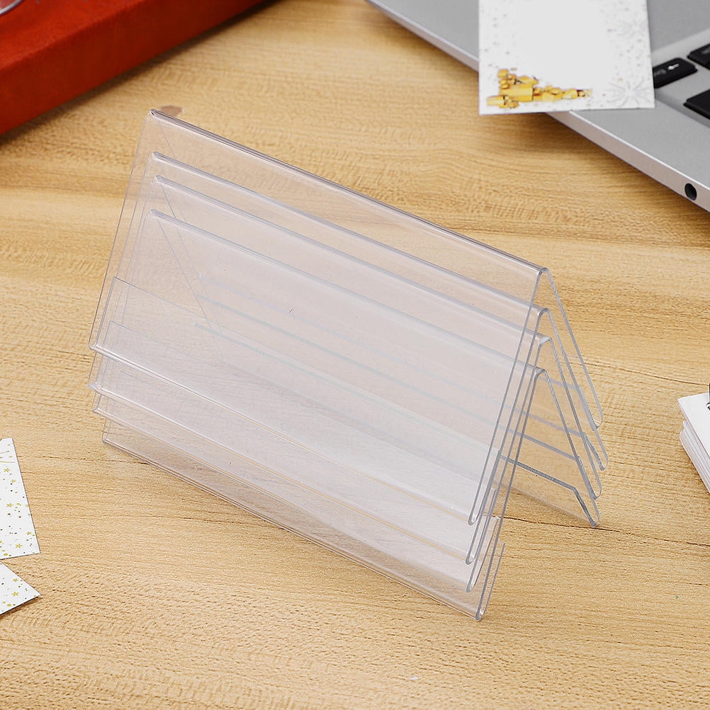 MLINS 8pcs Name Plate for Desks Transparent Acrylic Display Stand ...