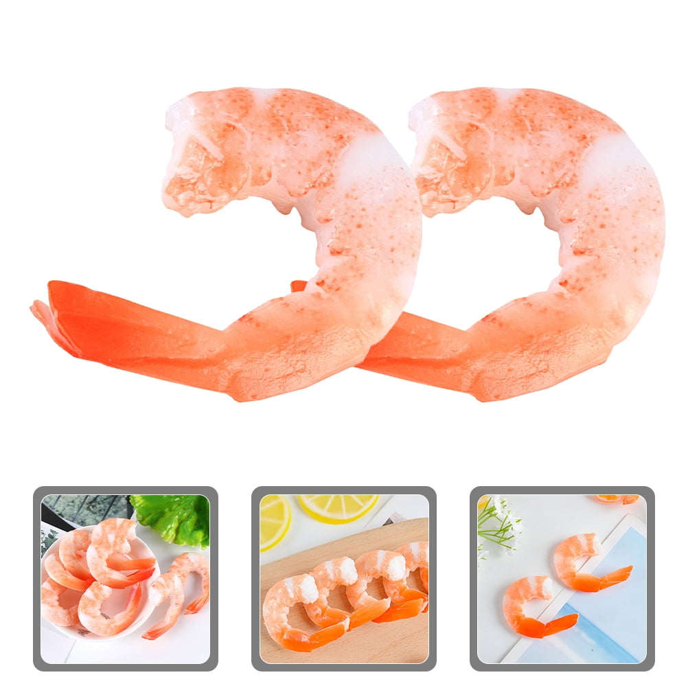 MLINS 8pcs Shrimp Model Display Prop Artificial Peeled Shrimp Simulated ...