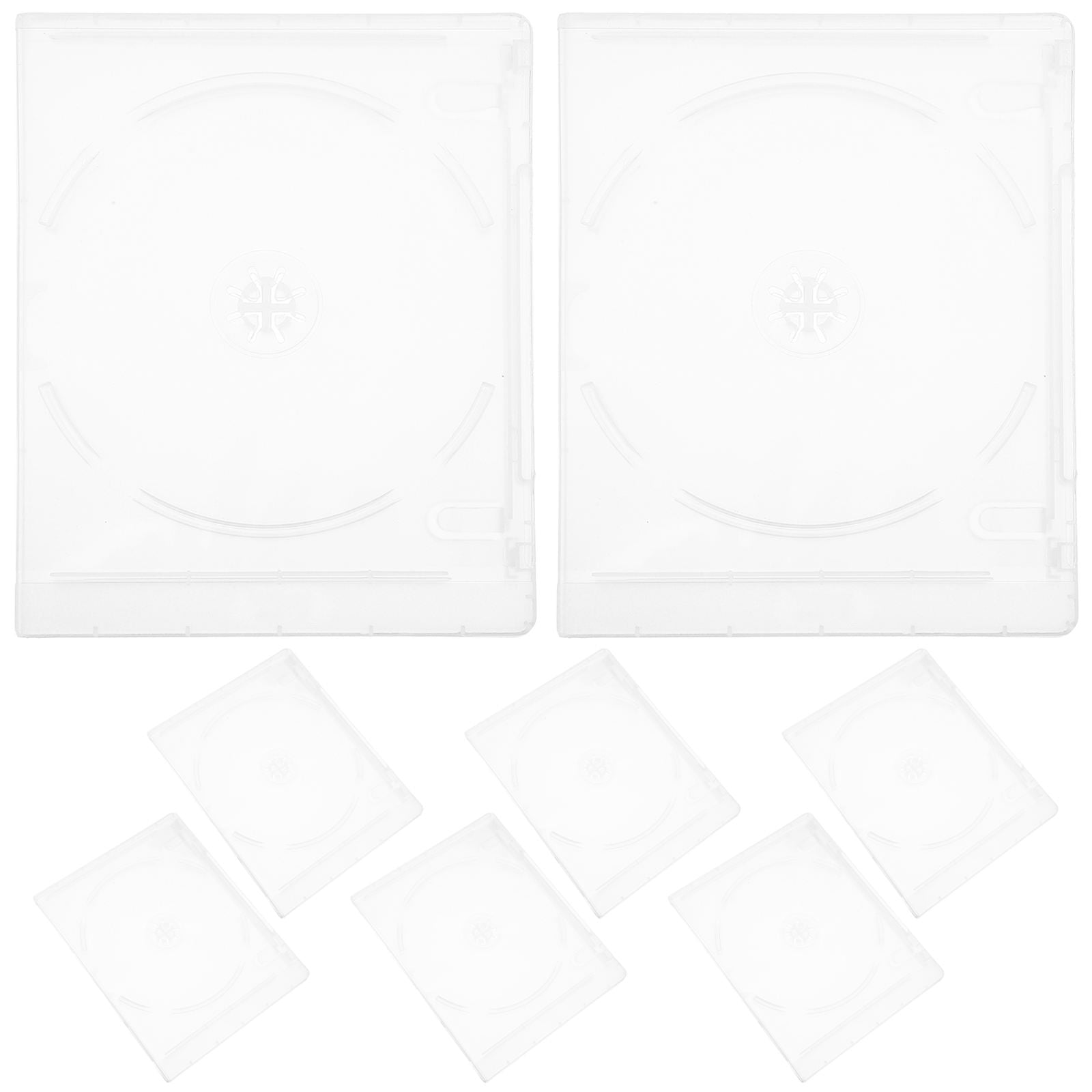 MLINS 8pcs Transparent DVD Box Double CD Case Disc Organizer Empty CD ...