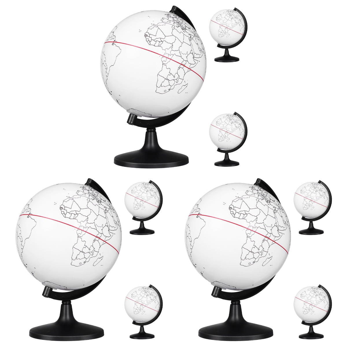 MLINS 9 Pcs Blank Globe Coloring Model Educational Unpainted Globe ...