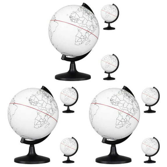 MLINS 9 Pcs Blank Globe Coloring Model Educational Unpainted Globe ...