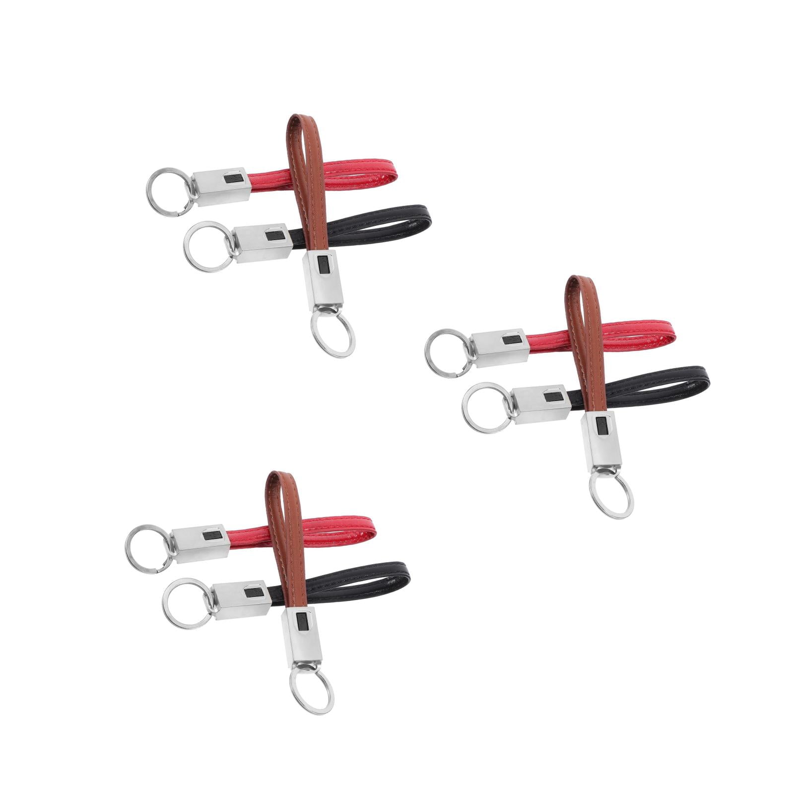 MLINS 9 Pcs Leather Keyring Charger Cord Cable with Type C Connector ...