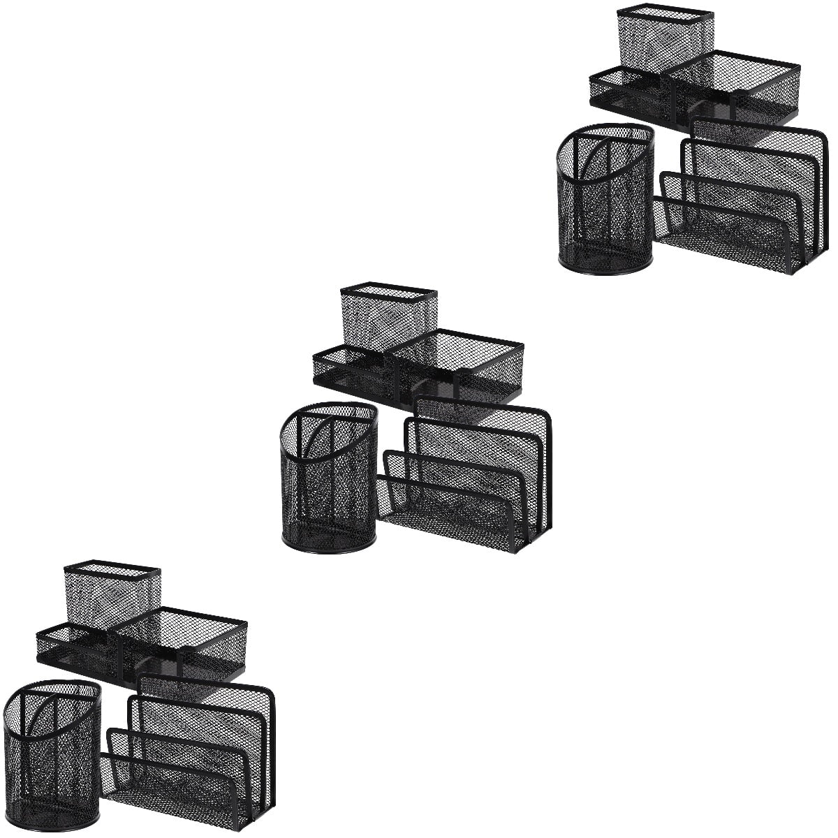 MLINS 9 Pcs Mesh Pen Holder Metal Mesh Pen Bucket Office Desk Pen ...