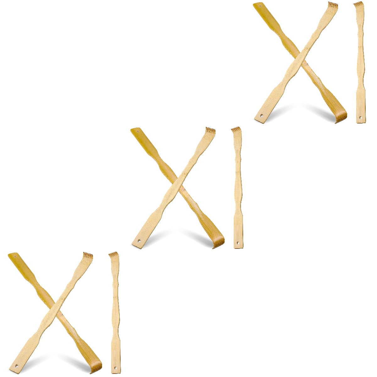 MLINS 9 Pcs Wood Back Scratcher Men Bamboo Wooden Back Scratchers Body ...