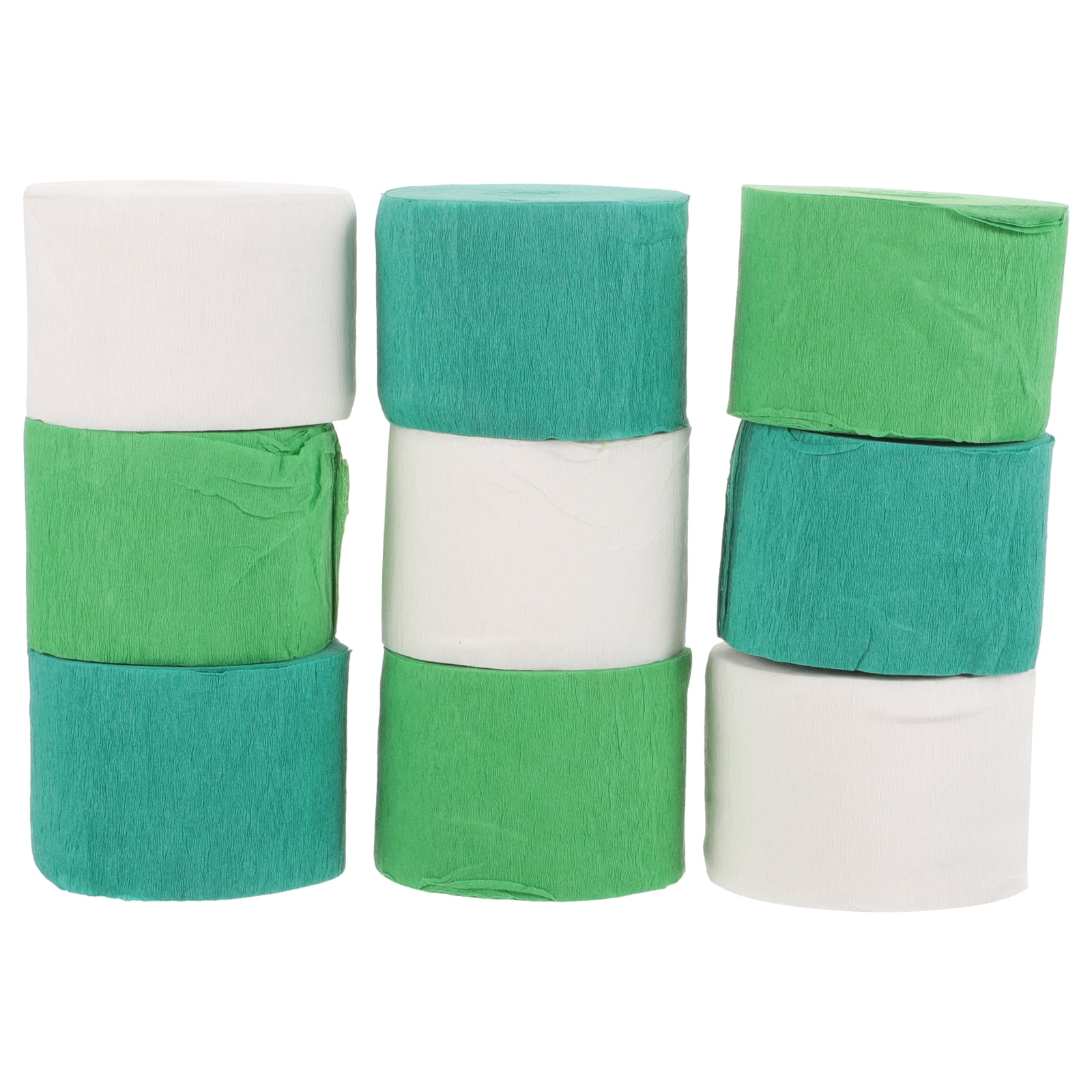 MLINS 9 Rolls Crepe Paper Pull Flower Party Streamer Green Streamers ...