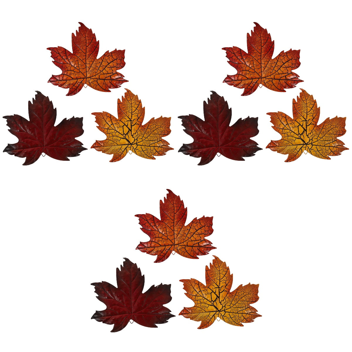 MLINS 9 pcs Metal Maple Leaf Wall Wall Hanging Maple Leaf Ornament ...