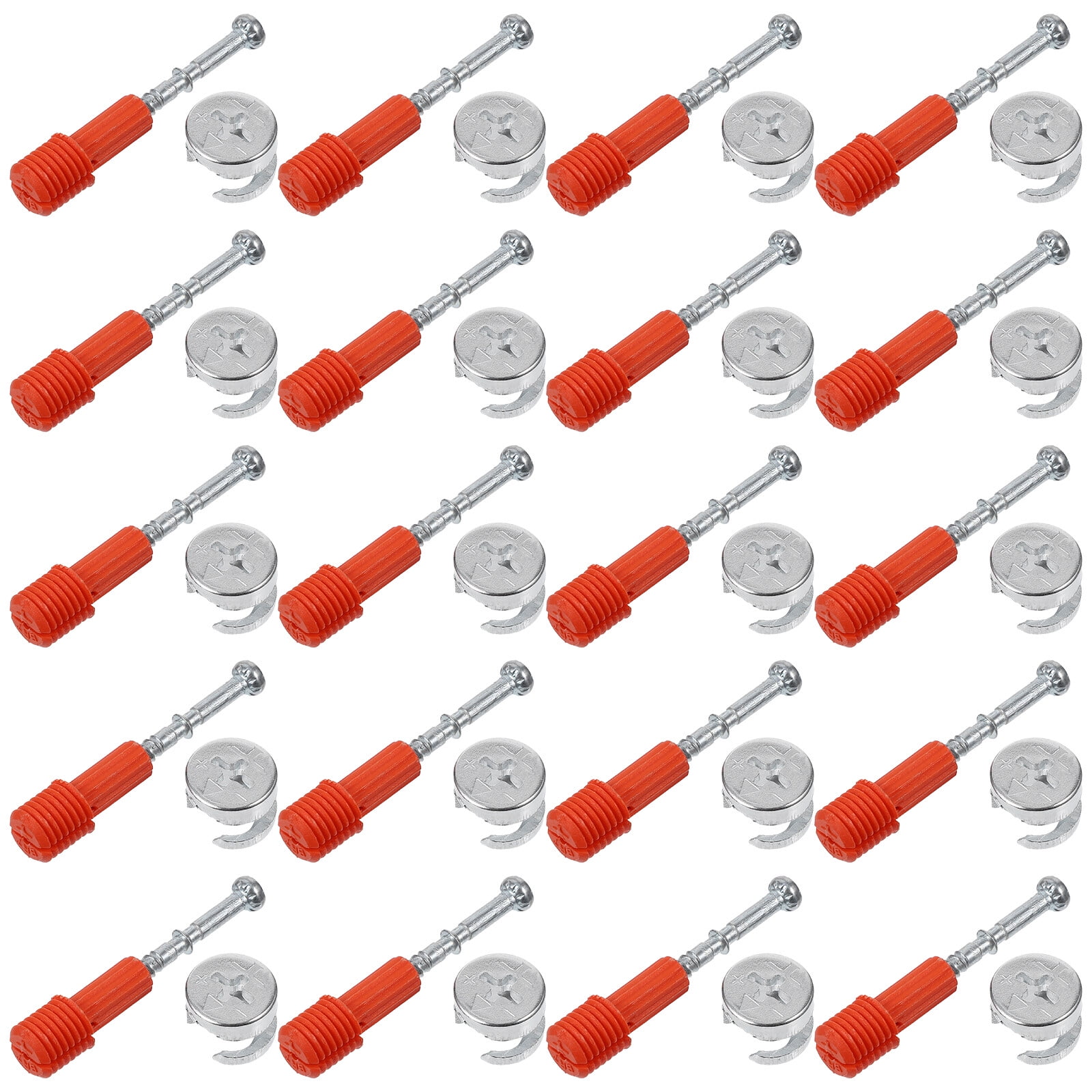 MLINS 90 Sets Iron Dowel Pre-Inserted Nut Furniture Connecting Cam Lock ...