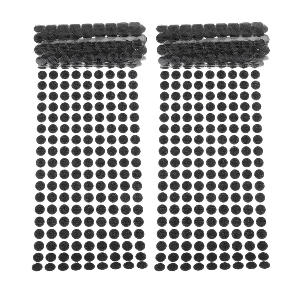 MLINS 900 Pcs Black Dot Tape Nylon Hook and Loop Self Adhesive Round ...
