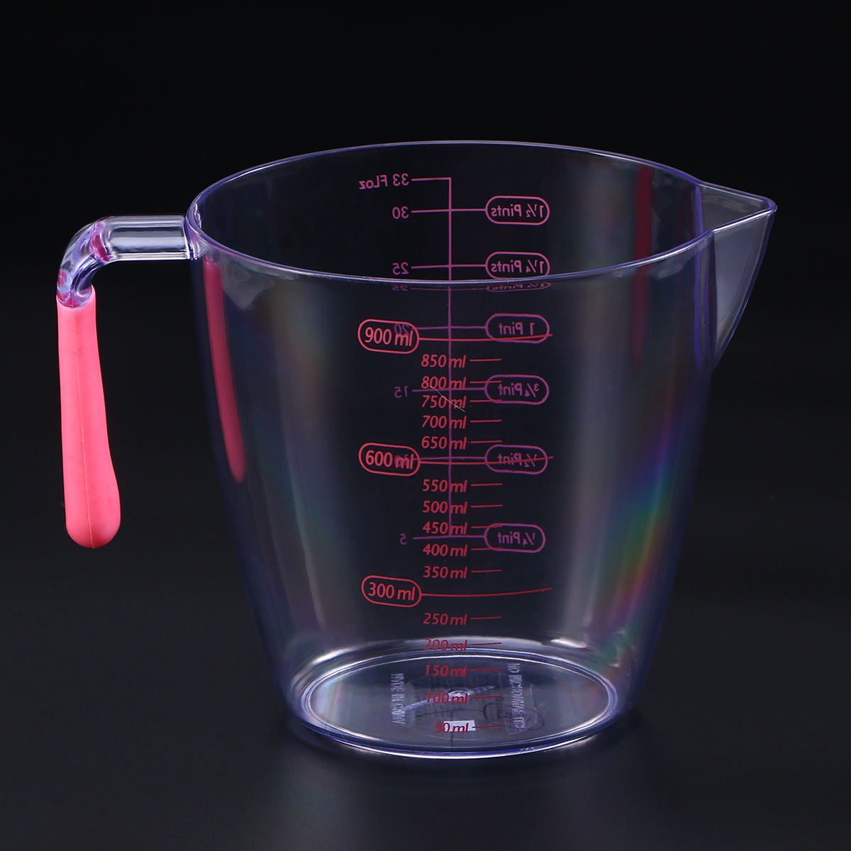 MLINS 900ml Transparent Plastic Measuring Cup with Marking Scales ...