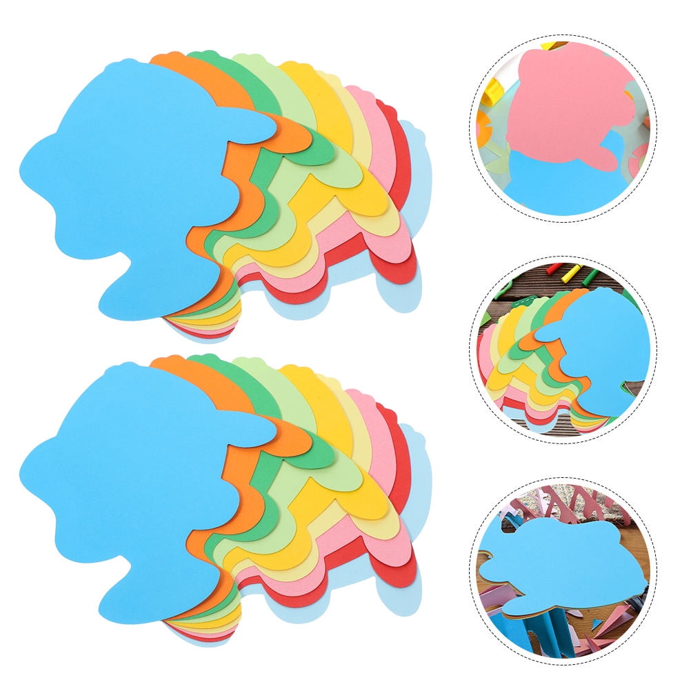 MLINS 90PCS Ocean Theme Fish Cut Outs Vibrant Fish-Shaped Paper Cutouts ...