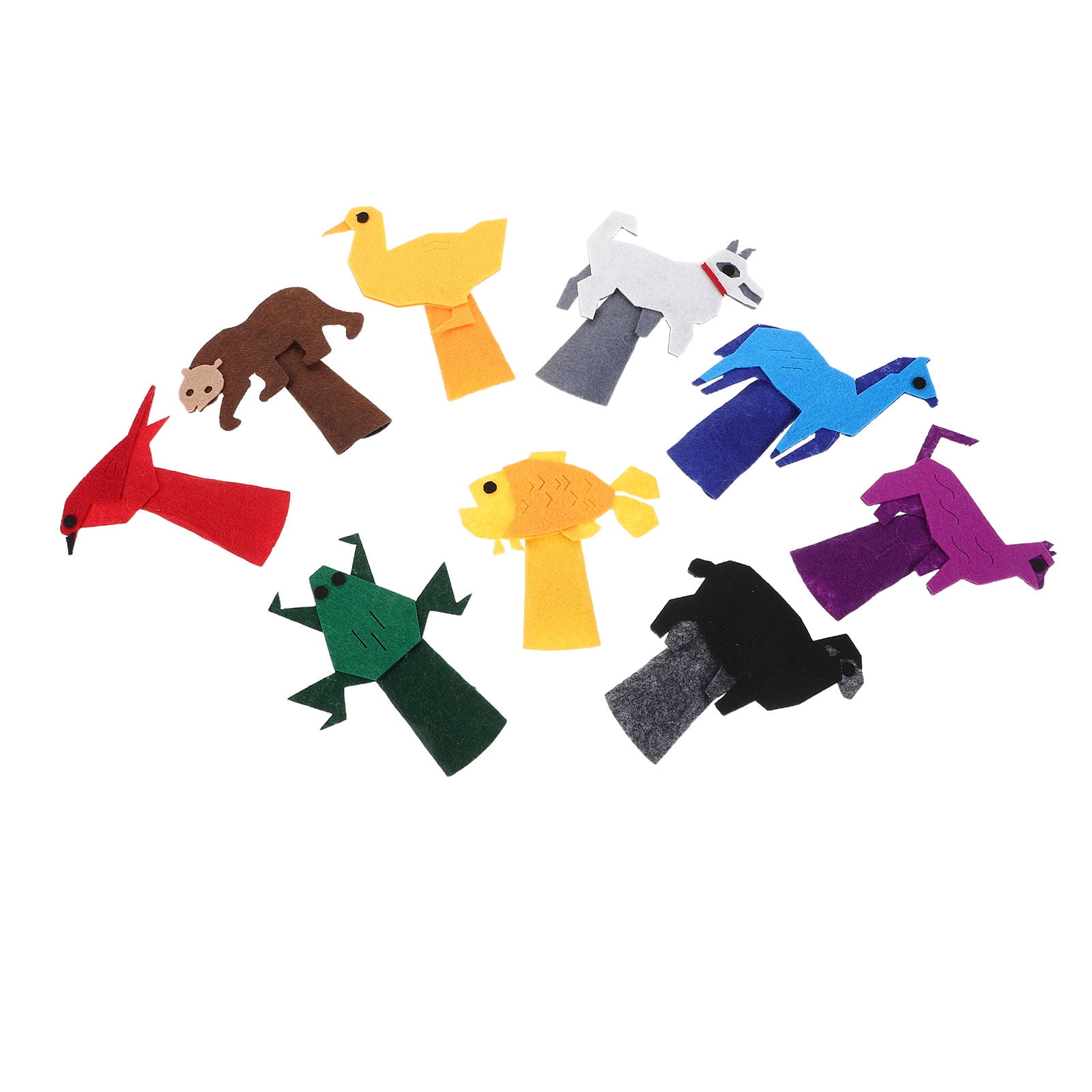 MLINS 9pcs Felt Animal Finger Puppets For Kids Cute Hand Puppets For ...