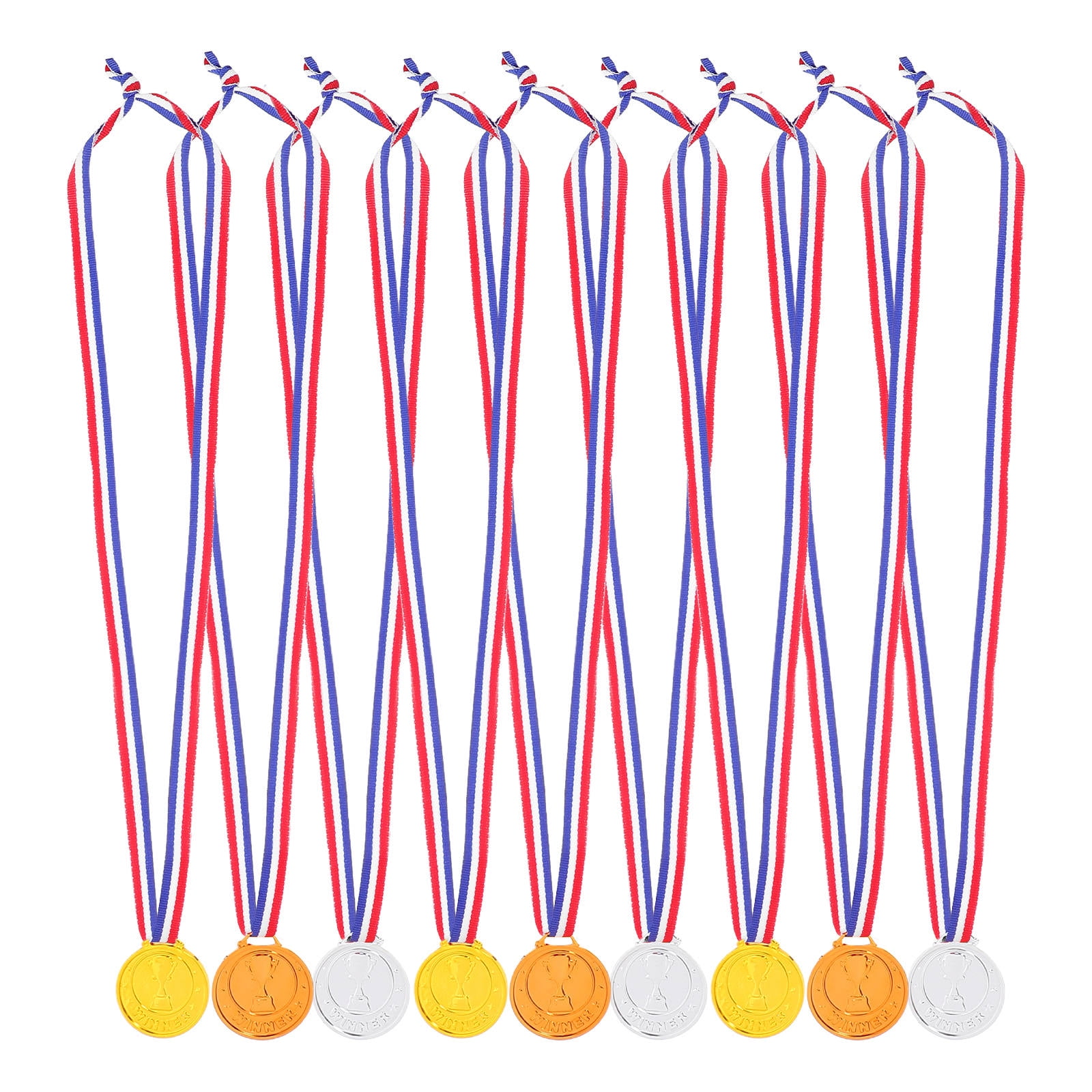 MLINS 9pcs Gold Silver Bronze Winner Medals Set Plastic Medals Kids ...