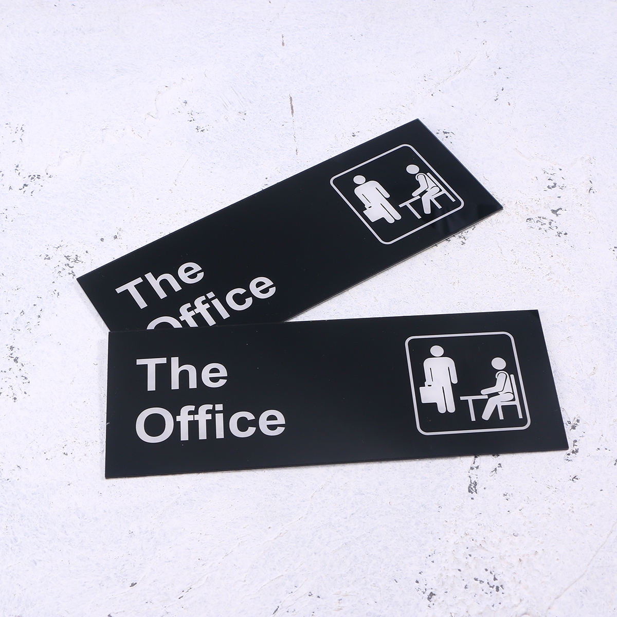 FOMIYES Office Desk Sign Black Acrylic Informative Public Area Sign ...