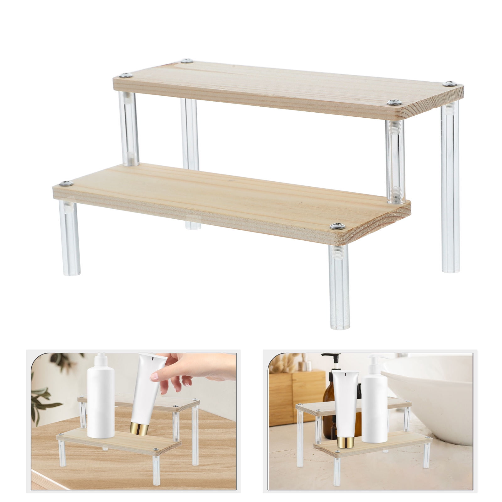 MLINS Acrylic Step Display Shelf For Perfume And Makeup Tiered ...