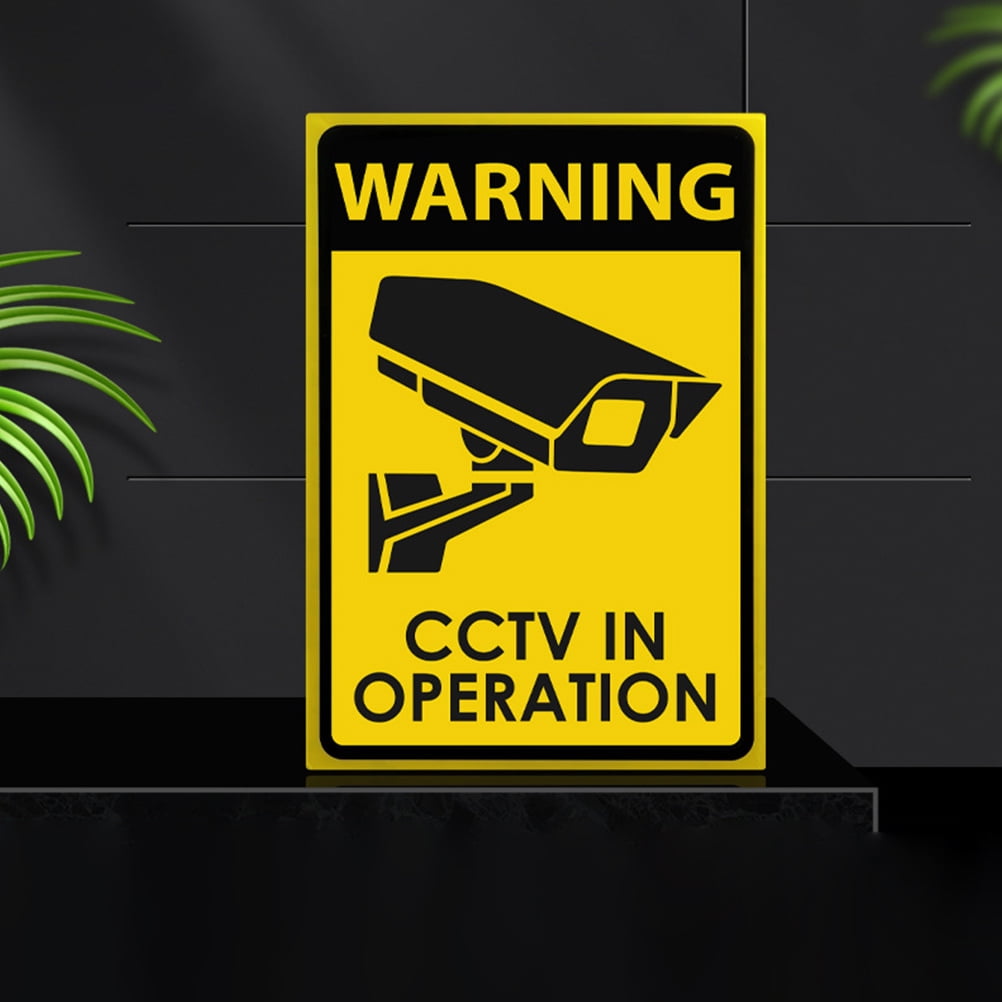 MLINS Acrylic Warning Sign for Home Security and Public Places CCTV ...
