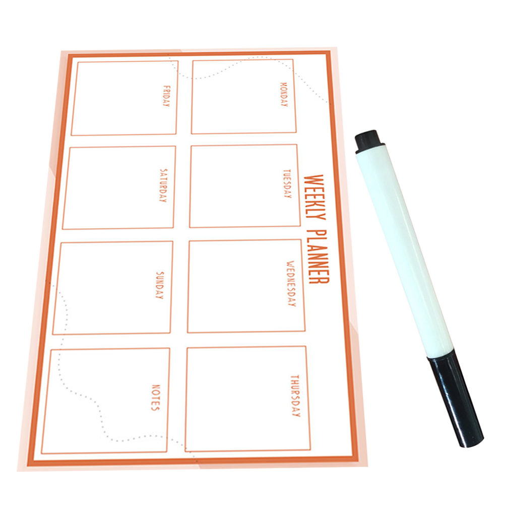 MLINS Adhesive Weekly Calendar White Board Dry Erase Reusable Weekly ...