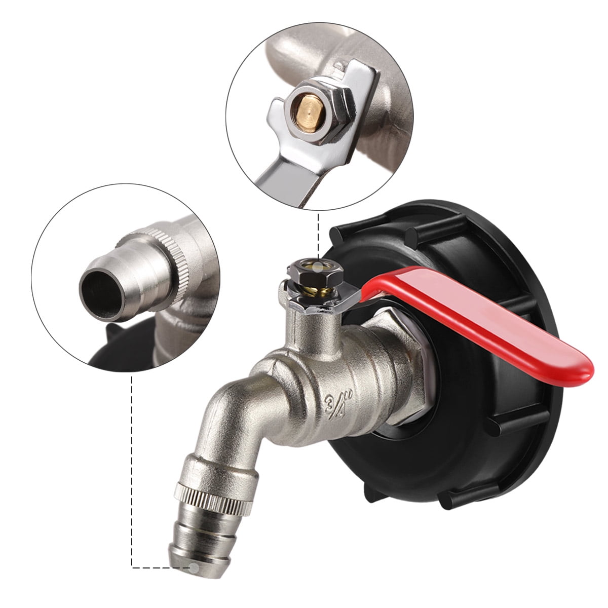 FOMIYES Ibc Tote Valve Adapter Black 1Pcs Tank Accessories - Walmart.com