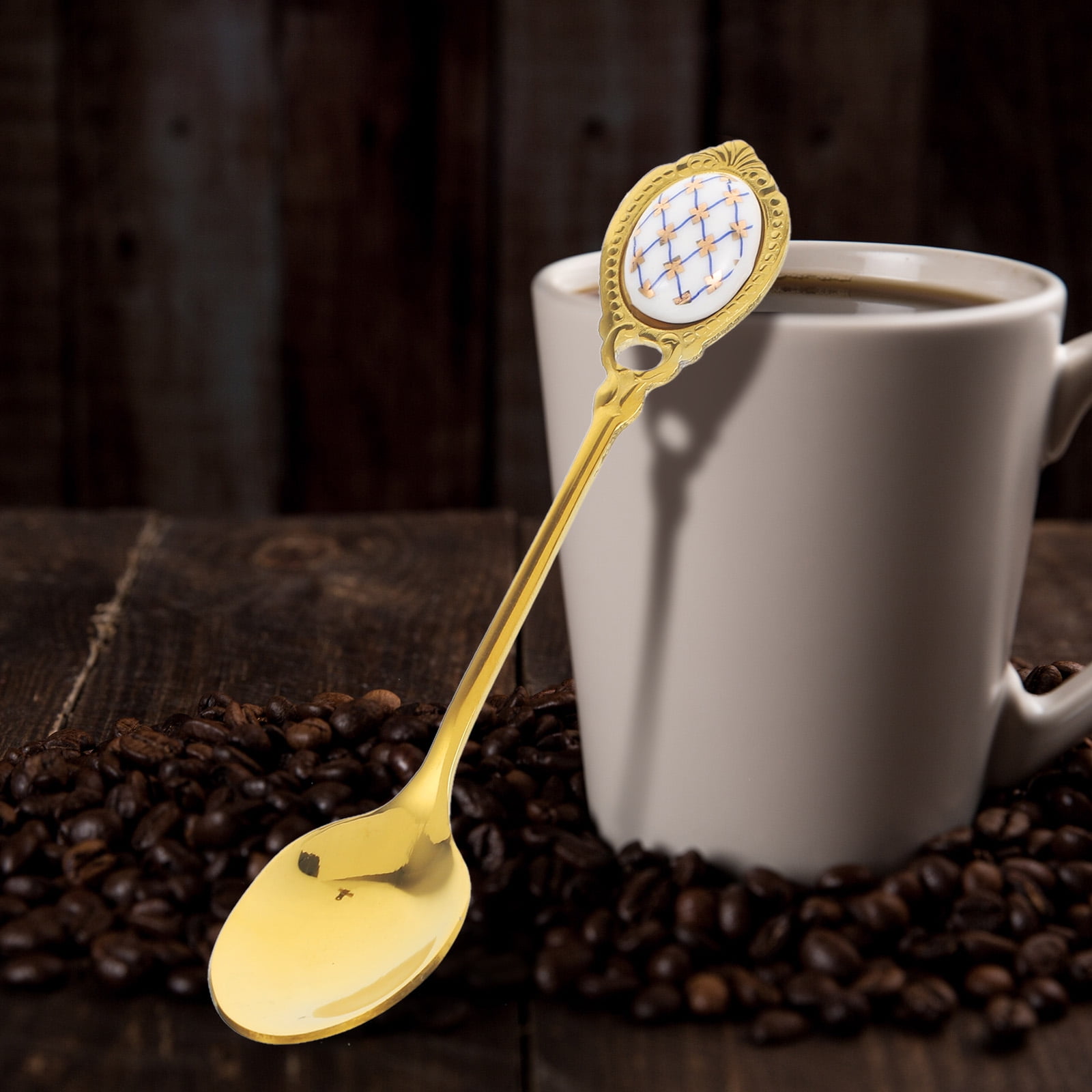 MLINS Afternoon Tea Stirring Spoon Coffee Stirring Spoon Stainless ...