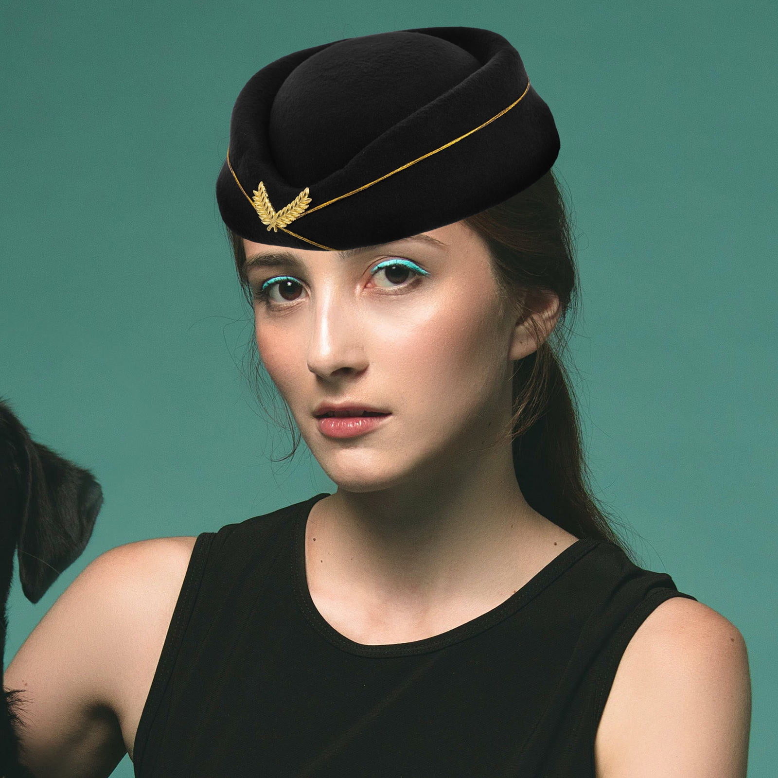 MLINS Airline Attendant Hat Stewardess Cosplay Beret Hat Flight ...