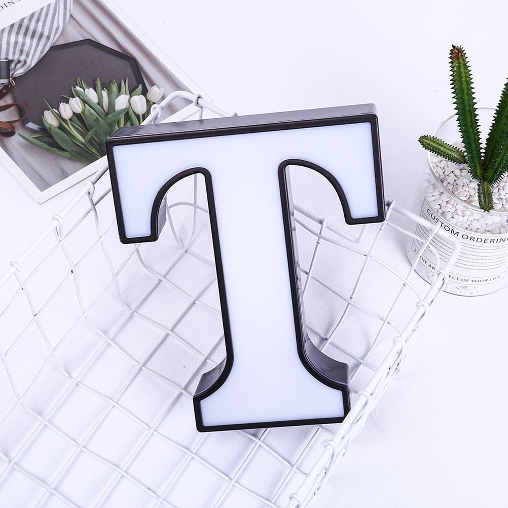MLINS Alphabet T Shaped LED Letter Light with Plastic and LED for ...