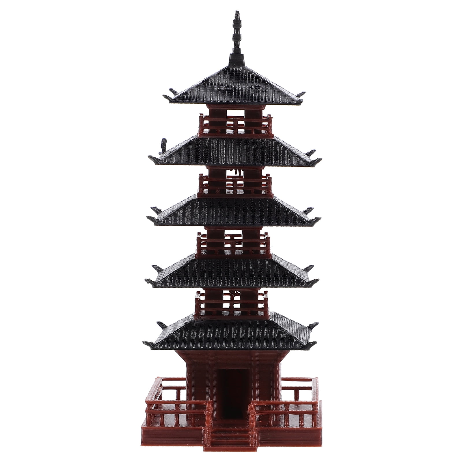 MLINS Ancient Pagoda Water and Land Tank Figurines Miniatures Vintage Decor Carve Office ...