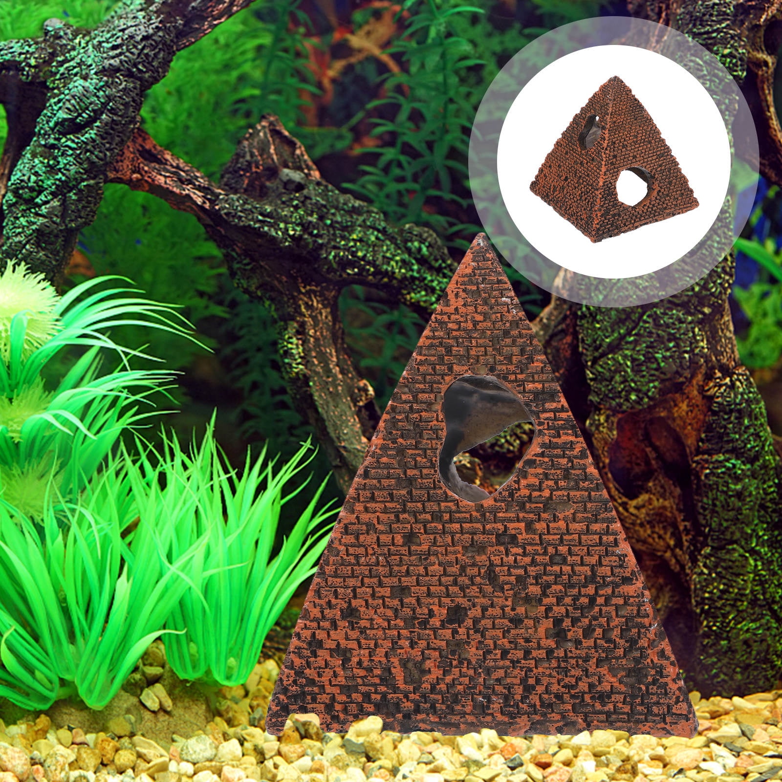 MLINS Aquarium Decor Hideaway Caves Fish Tank and Shrimp Hideout House ...