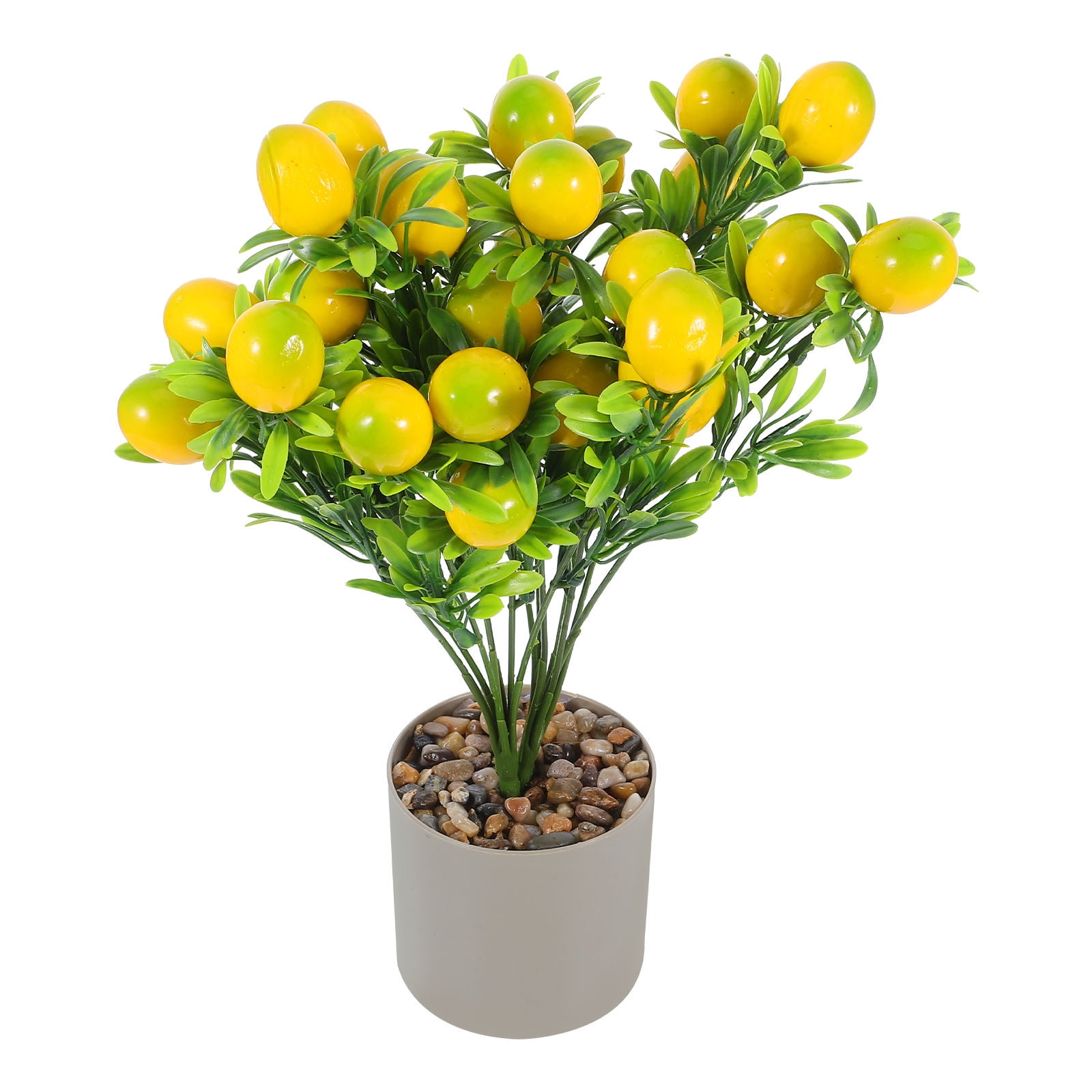 MLINS Artificial Lemon Tree Potted Plant Faux Fruit Plant Faux Citrus ...
