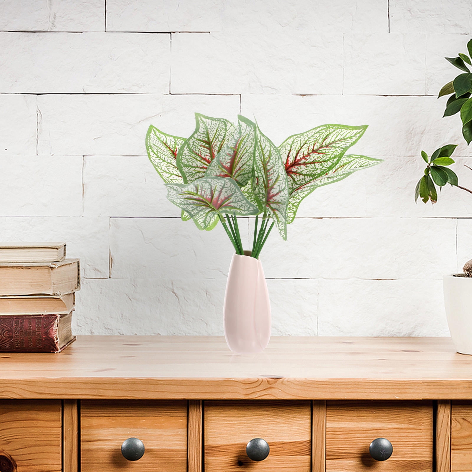 MLINS Artificial Plant Decor Simulation Green Leaves for Decoration ...