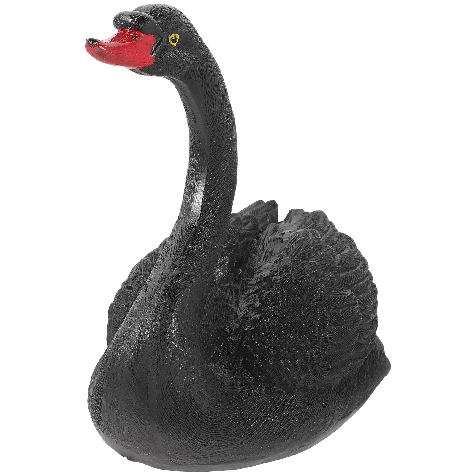 MLINS Artificial Swan Figurine Vivid Swan Garden Decor Pond Lawn Swan ...