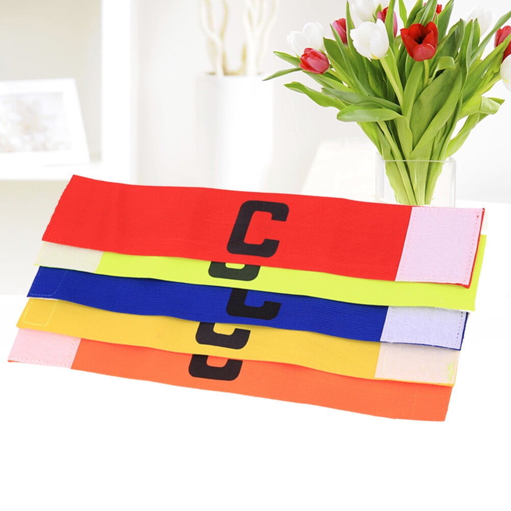 MLINS Assorted Color Adjustable Nylon Captain Armband for Football ...