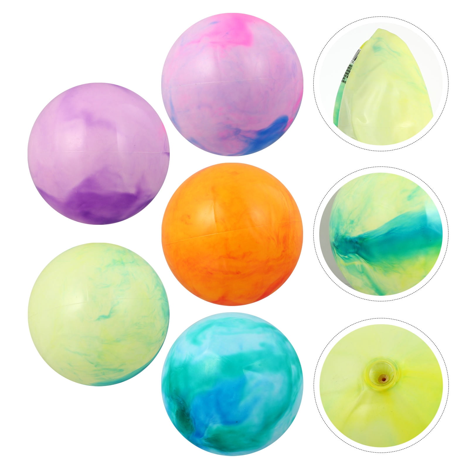MLINS Assorted Color Inflatable Beach Ball Set Made of PVC for Outdoor ...