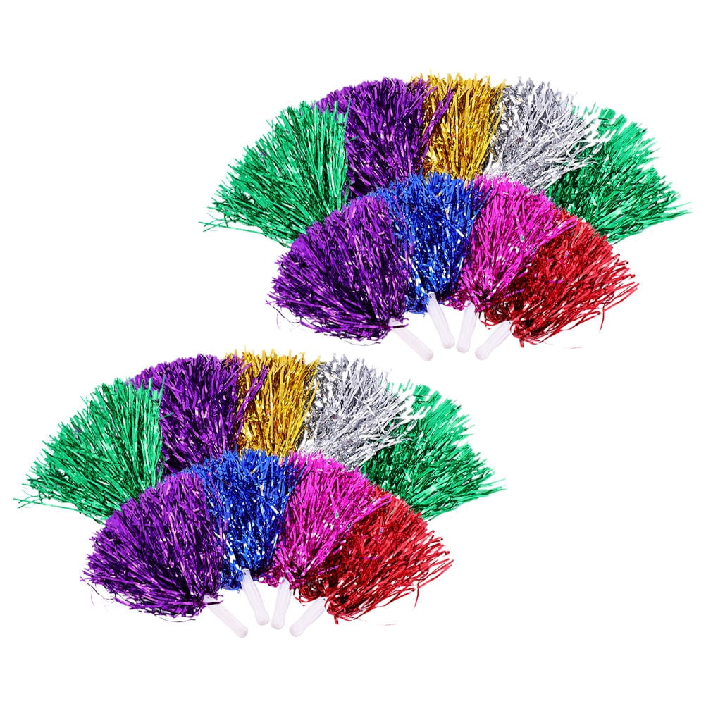 MLINS Assorted Color Plastic Pom Poms for Cheerleading and Festival ...
