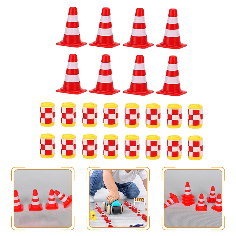 MLINS Assorted Color Road Cones Toy Made of ABS for and Learning 24pcs ...