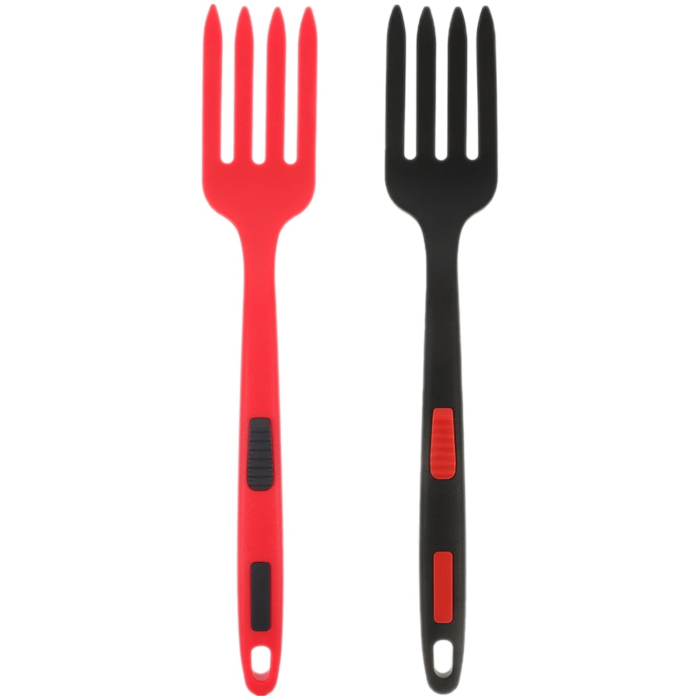 MLINS Assorted Color Silicone Food Fork Set Ergonomic Design and ...