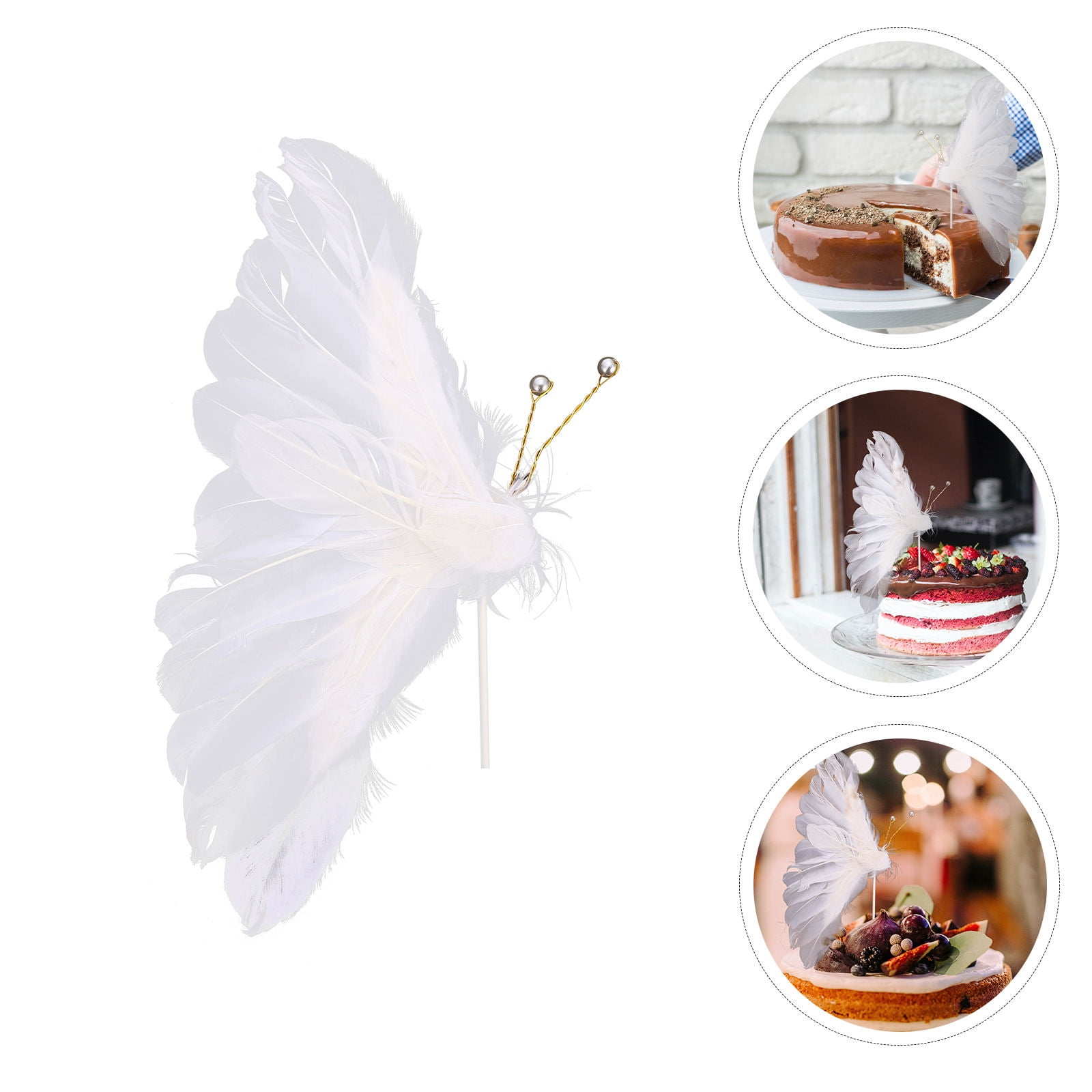 MLINS Assorted Color Wing Cake Toppers Made of Synthetic Material for ...