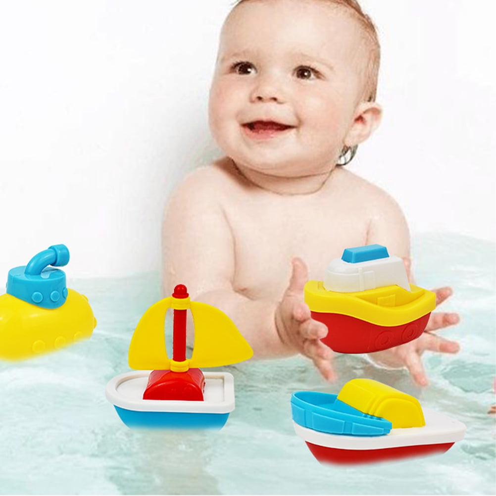 MLINS Assorted Water Toys in Tub Shape for Kids Bath Time Fun 4 Pieces ...