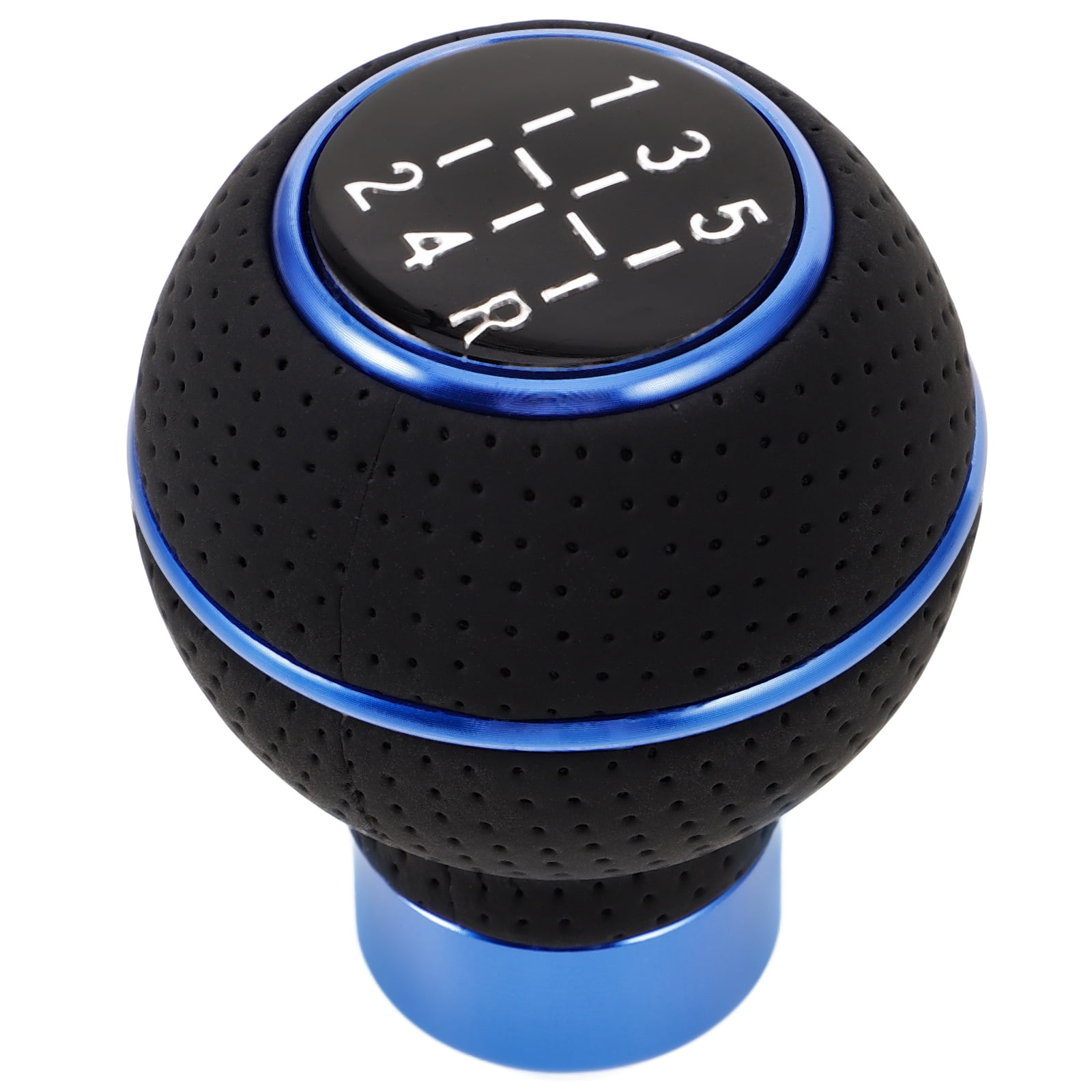 YUYUETIME Shift Knob Handle Gear Stick Shift Knob Blue Faux Leather 1 ...