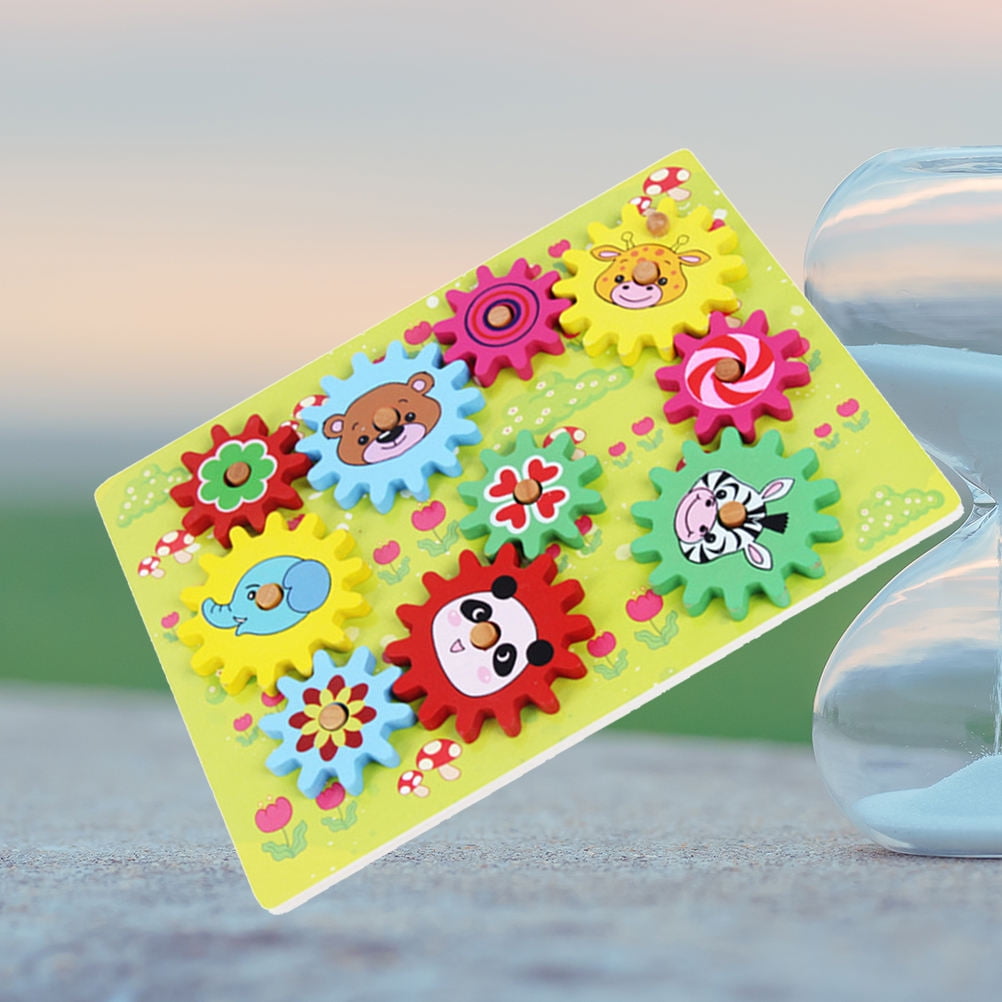 MLINS Baby Wooden Jigsaw Puzzle Wooden Gears Cogs Childrens Toddler ...