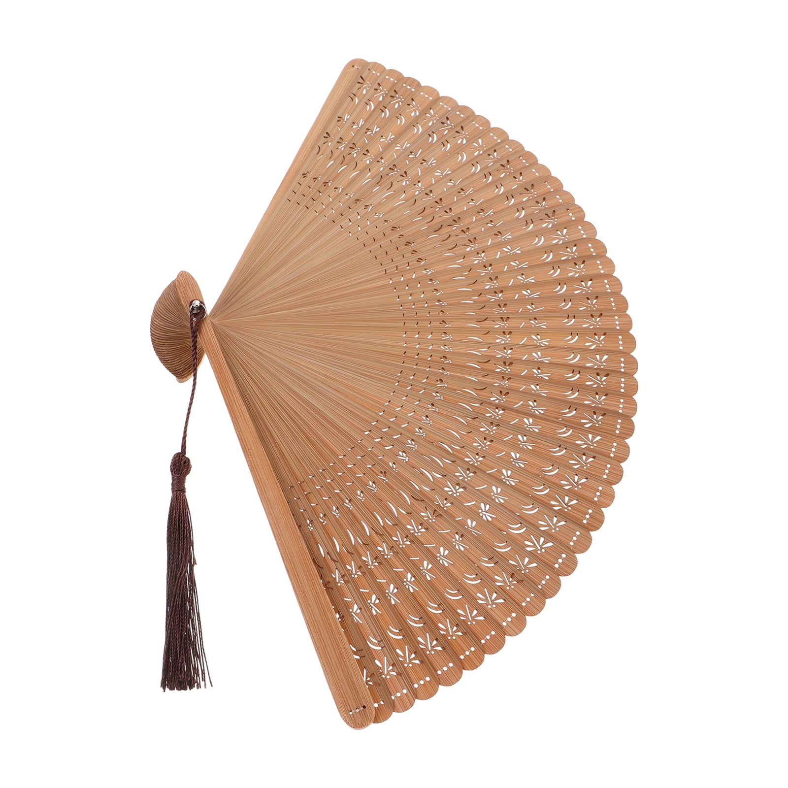 MLINS Bamboo Fan Wooden Folding Hand Fans Foldable Festival Miss Bride ...